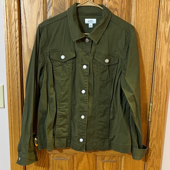 croft & barrow | Jackets & Coats | Croft Barrow Olive Utility Jacket ...